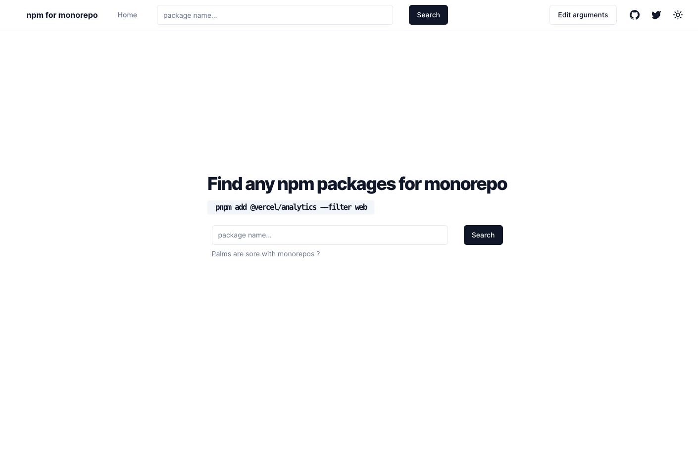 npm for monorepo